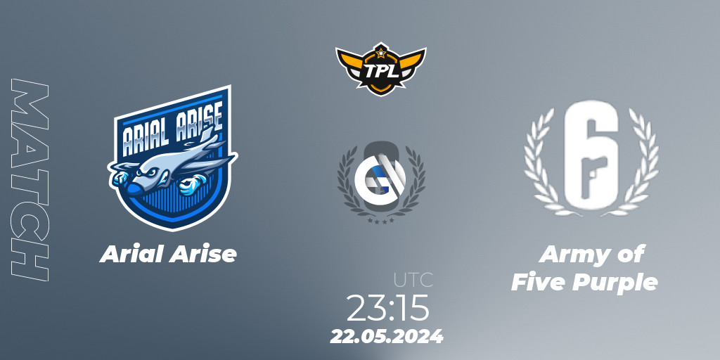 Arial Arise VS Army of Five Purple Rainbow Six Conseils de paris, flux ...