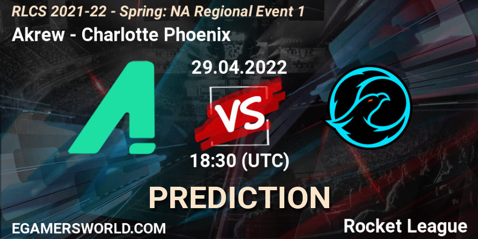 Akrew contre Charlotte Phoenix: prédiction de match. 29.04.22. Rocket League, RLCS 2021-22 ...