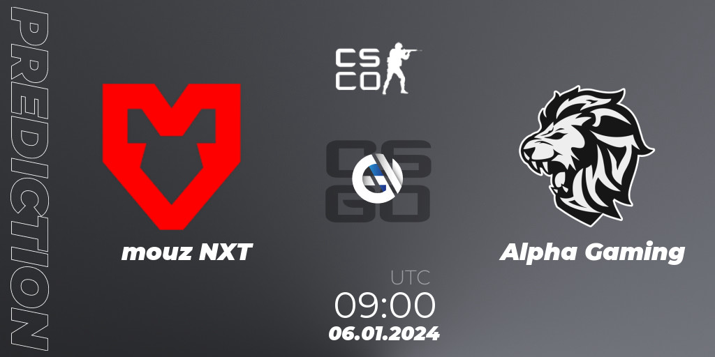 mouz NXT contre Alpha Gaming : prédiction de match. 06.01.24. CS2 (CS ...