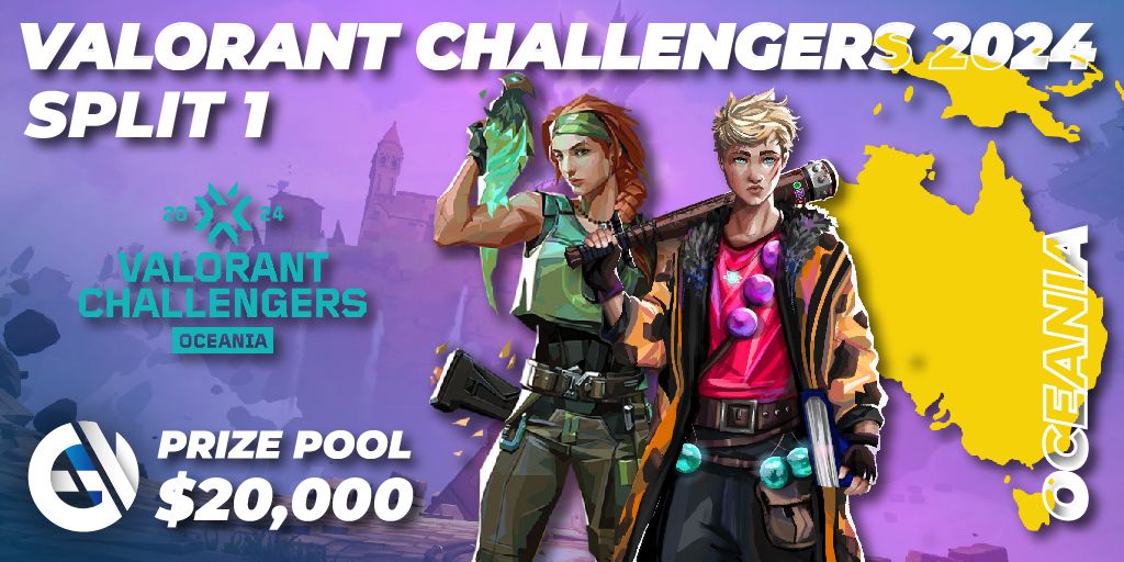 VALORANT Challengers 2024 Oceania: Split 1 🎮 VALORANT tournoi 📅 Calendrier des matchs sur ...